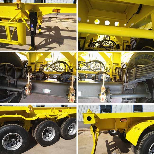 40 Foot Skeleton Container Semi Trailer 12m Skeletal Trailer CCC